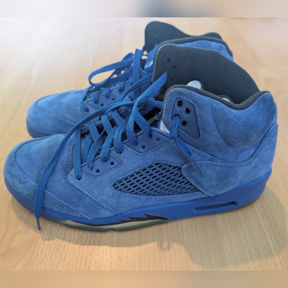Jordan | Shoes | Mens Nike Air Jordan Retro 5 Royal Blue Suede Size 1 ...